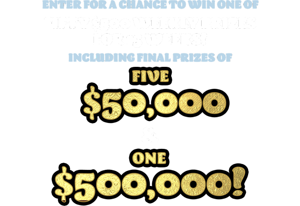 Enter For a Chance to Win 50 $500 prizes for 12 Weeks! Including a ...
