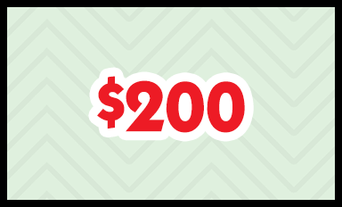 Monthly $200 Prizes ( Drawings 1 through 4 )